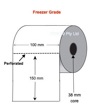 Direct Thermal Labels 100mm x 150mm x 38mm (10 Rolls of 350) Freezer Grade
