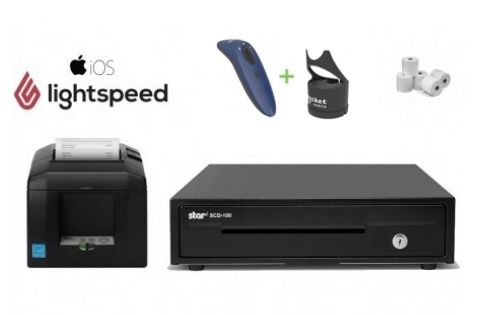LightSpeed iPad RETAIL Bundle - Receipt Printer, Cordless Scanner, Cash ...